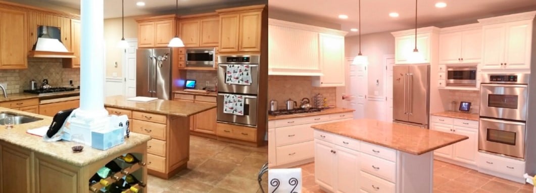 Eight Kitchen Cabinet Refacing Before And After Projects